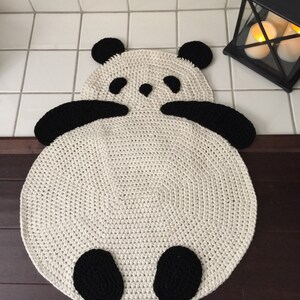Panda Rug, Crochet Panda Rug, Floor Rug, Crochet Rug, Children Room Rug ...