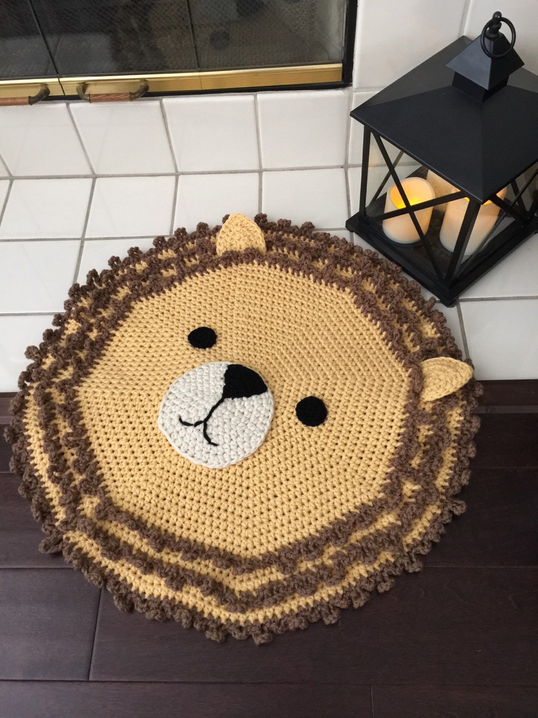 Crochet Lion Rug, Handmade Lion Rug, Crochet Lion Rug, Animal Rug, - Etsy