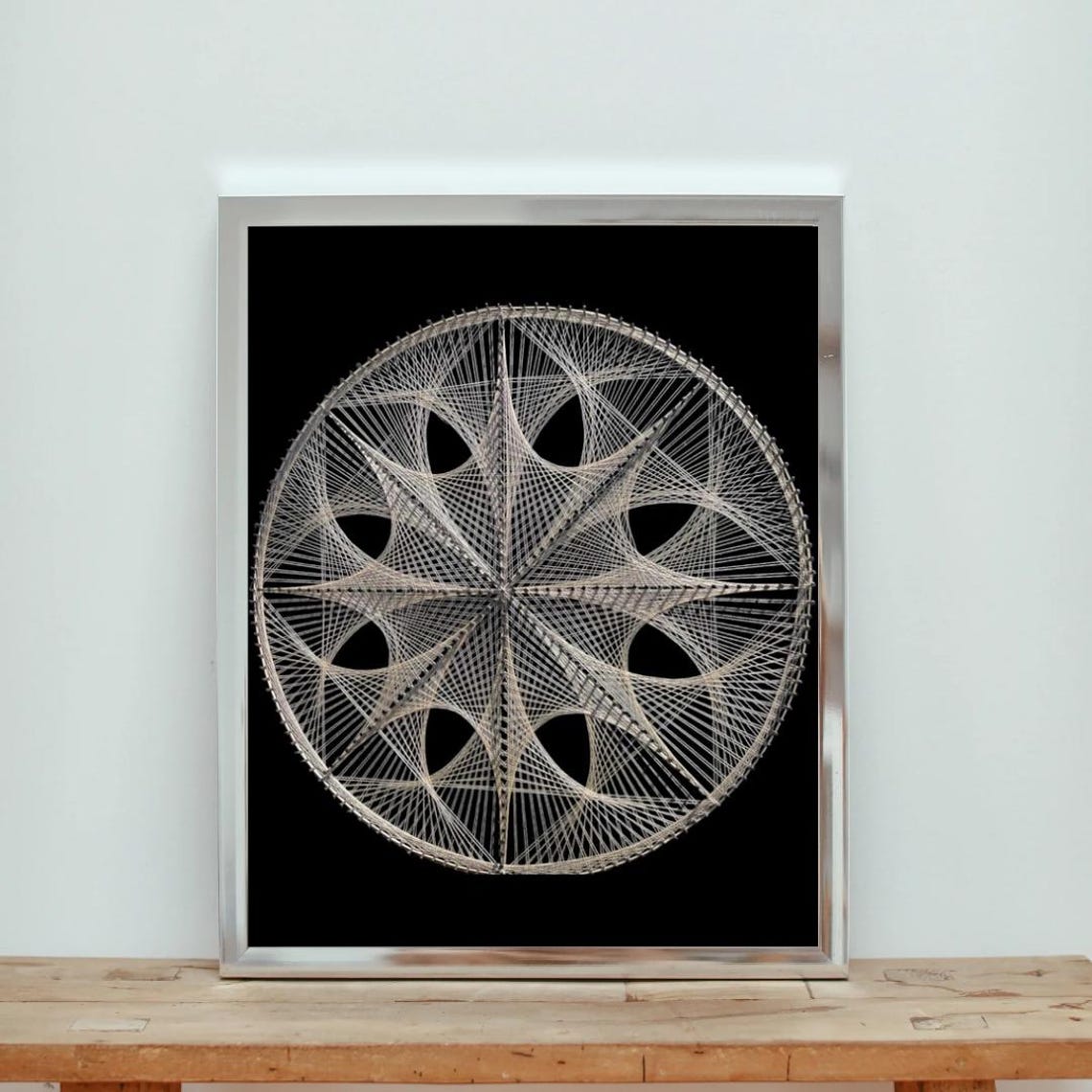 Custom Psychedelic Geometric String Art Poster - Etsy