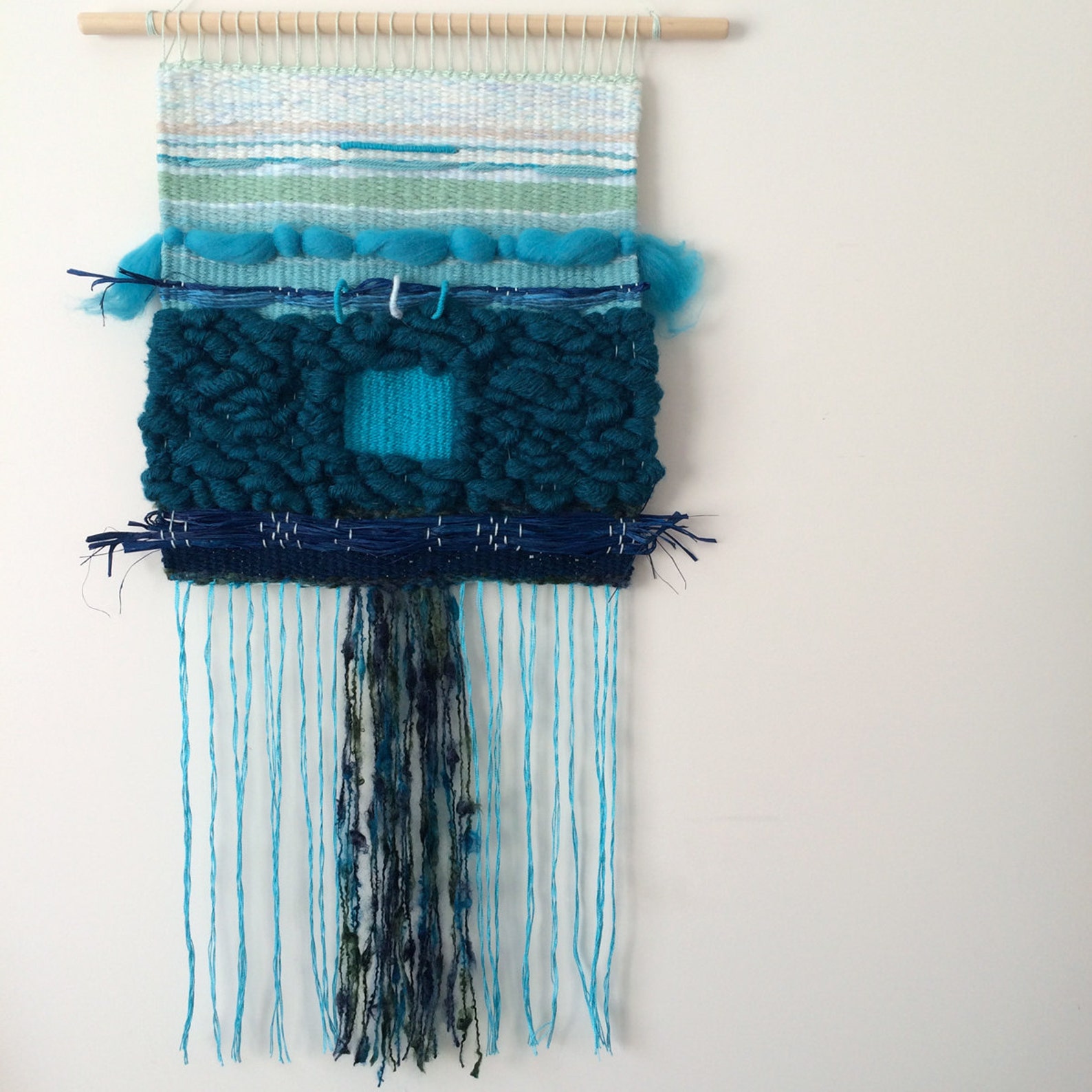 Woven Wall Hanging, MEDIUM Tapestry, Boho Weaving - 'celandine' by Tat ...