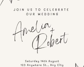 Custom Digital Invitation Template Personalized Party Invite Editable ...