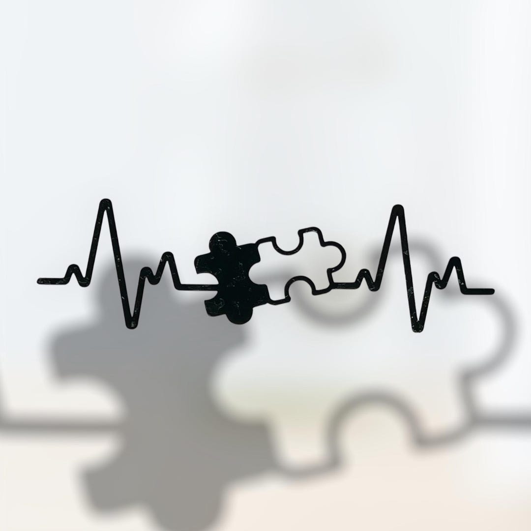 4-inch Autism Decals - Heart Beat - Etsy