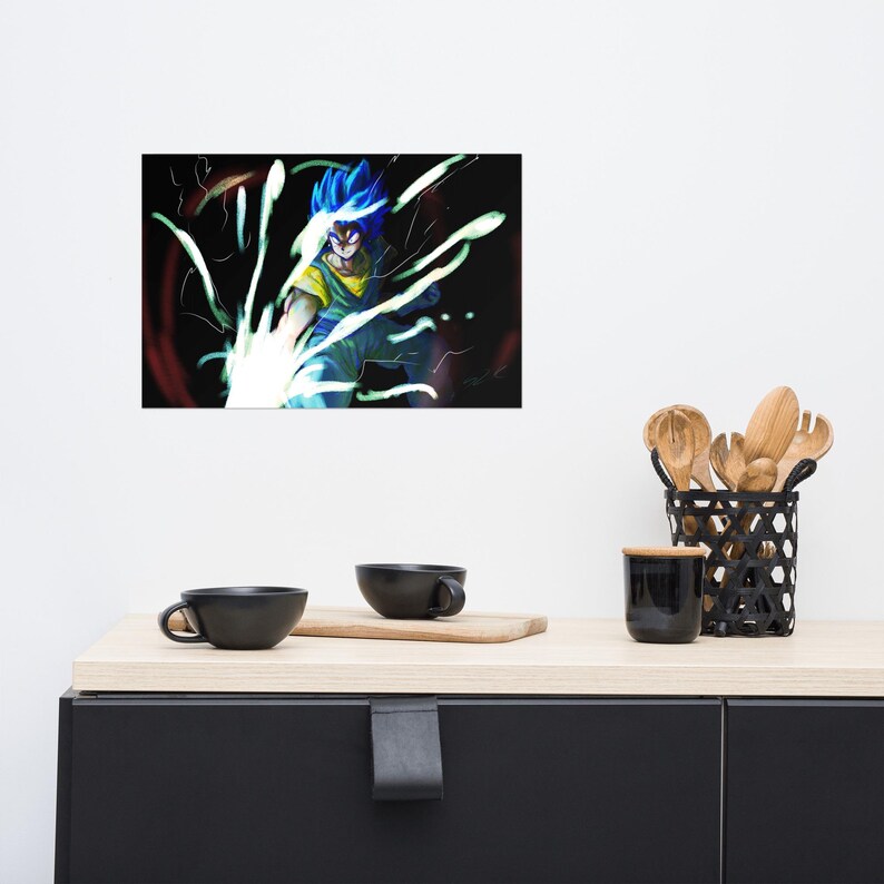 The Potara Warrior Vegito Poster by S2K - Etsy