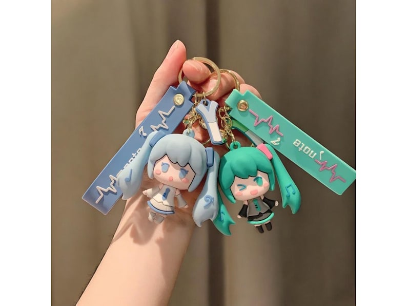 Hatsune Miku Keychain: Anime Figure Keychain for School Bag - Etsy