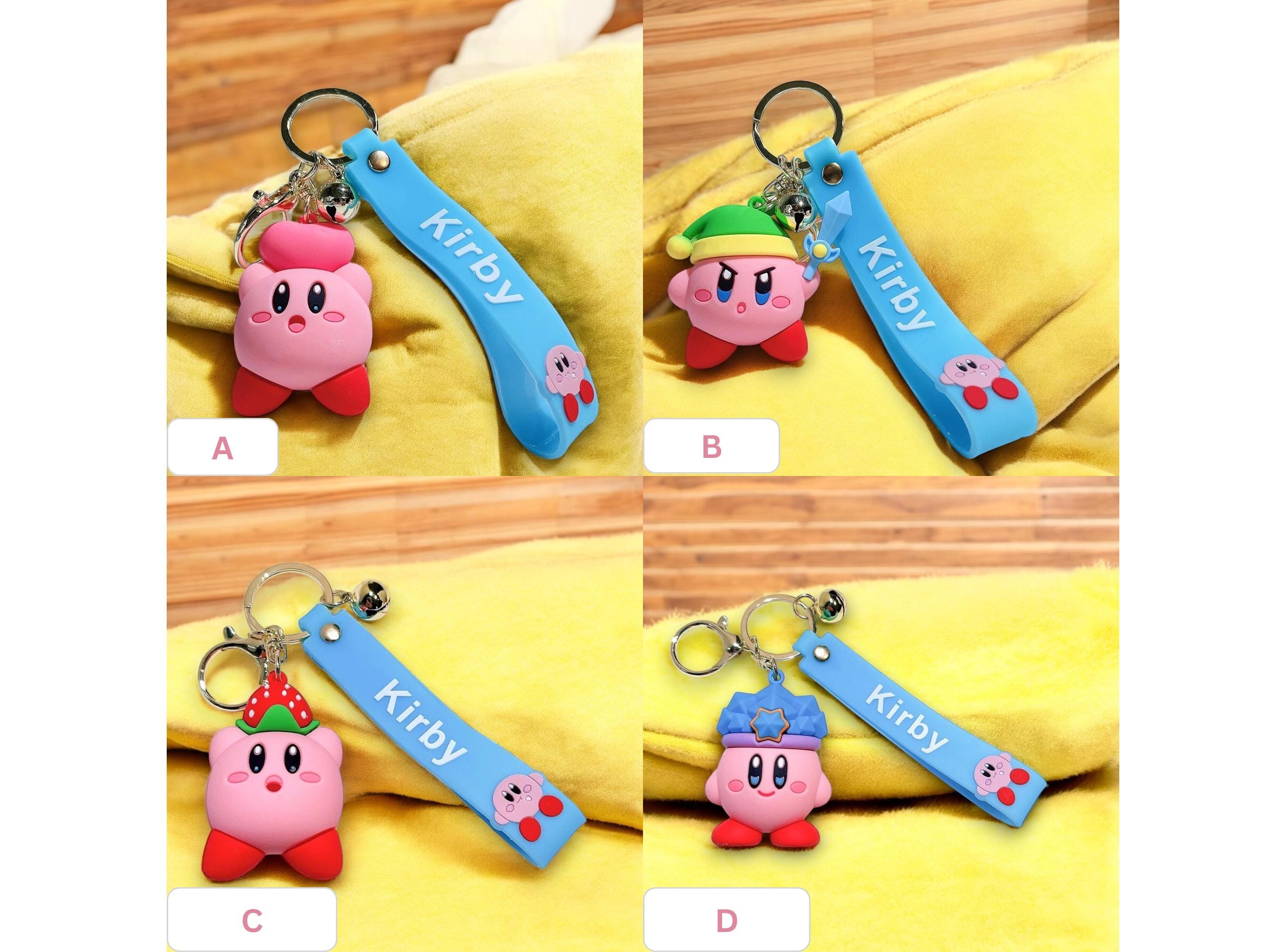 Anime Kirby Keychain, Kawaii School Backpack Pendant Keychain, Gift for ...