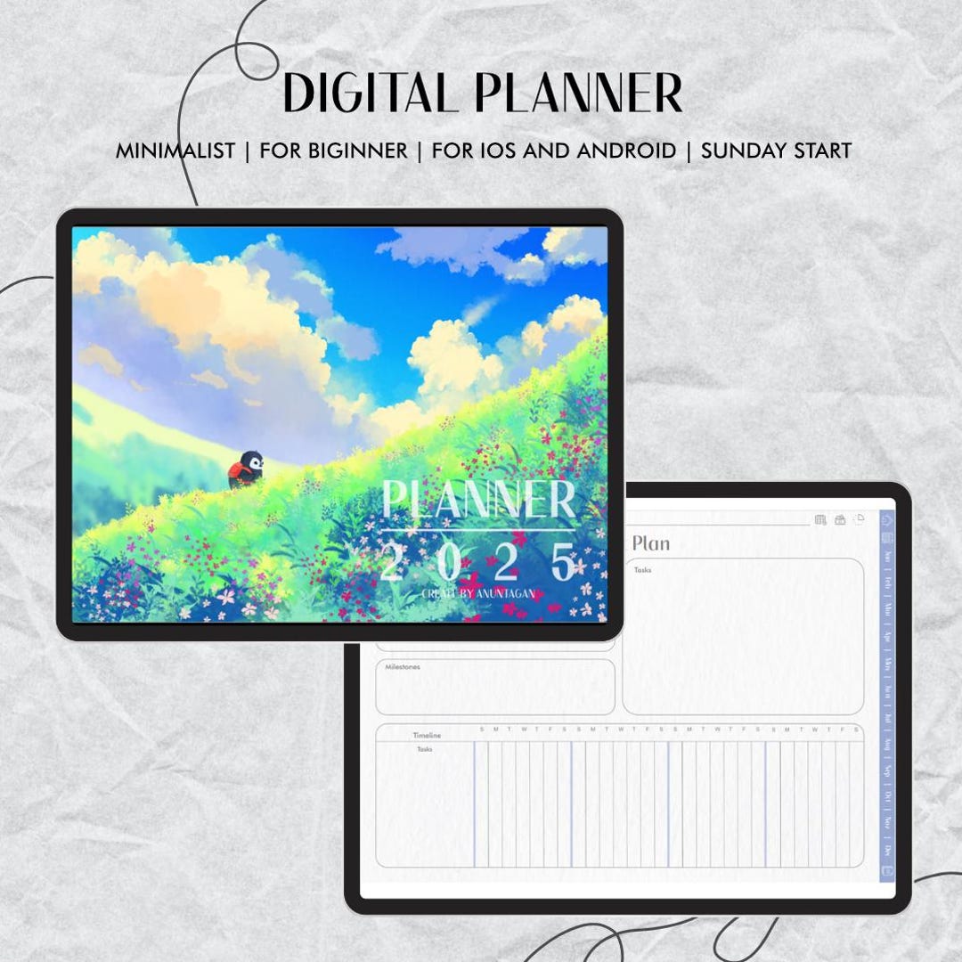 Cute and Minimal 2025 Digital Planners for Beginner - Etsy
