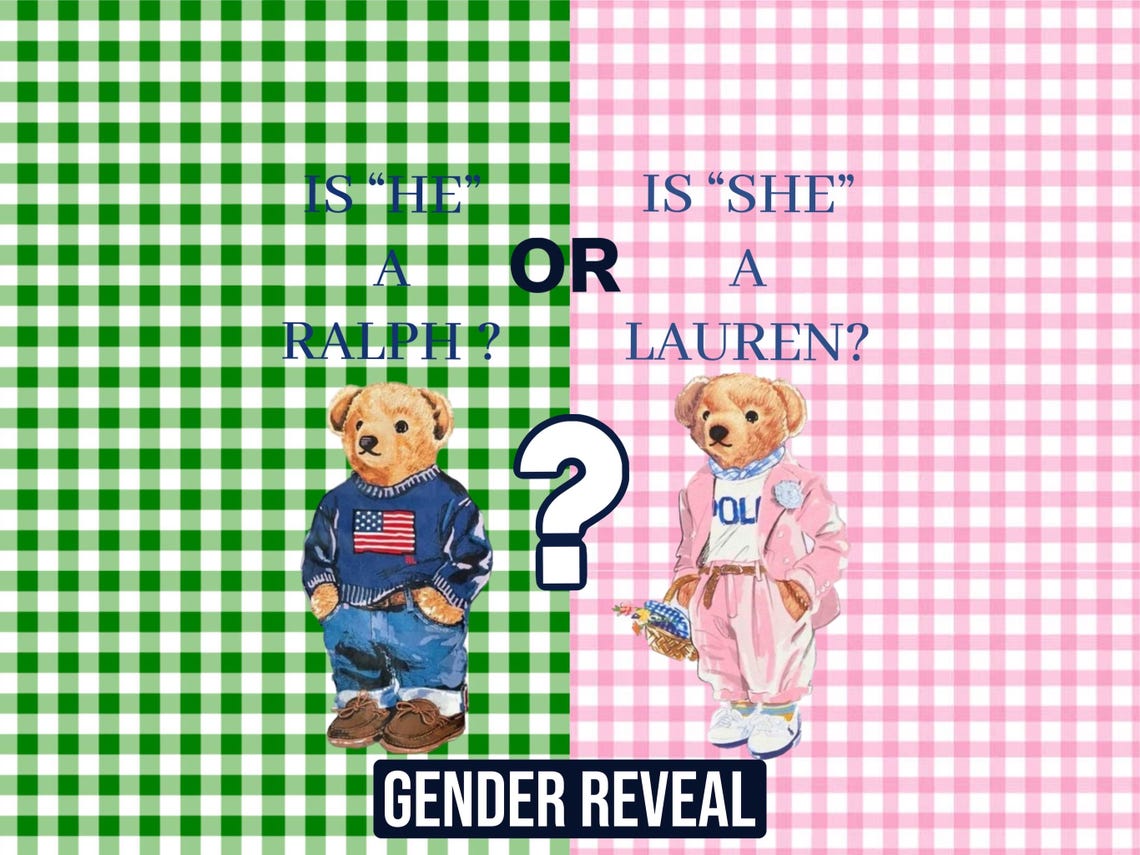 Green Ralph Lauren Gender Reveal Treat Package - Etsy