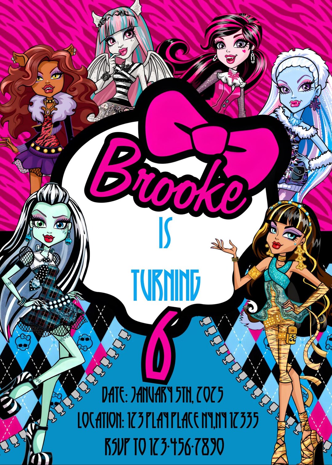 Monster High Birthday Invitation and Coloring Book - Etsy