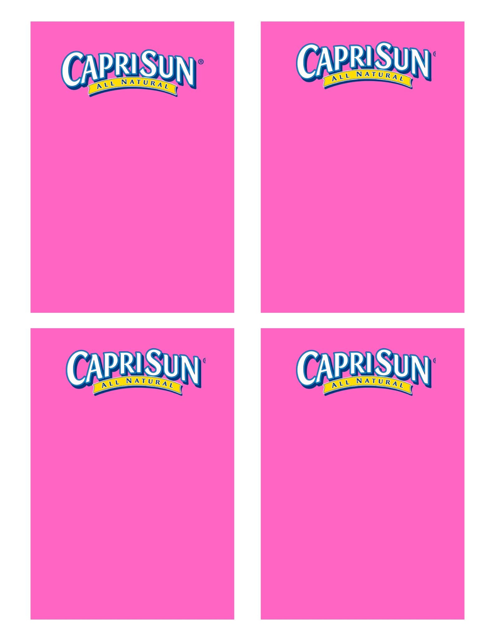 Capri Sun and Kool-aid Jammers Party Favor Editable Template - Etsy