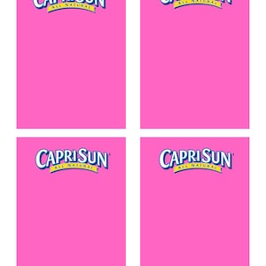 Capri Sun and Kool-aid Jammers Party Favor Editable Template - Etsy