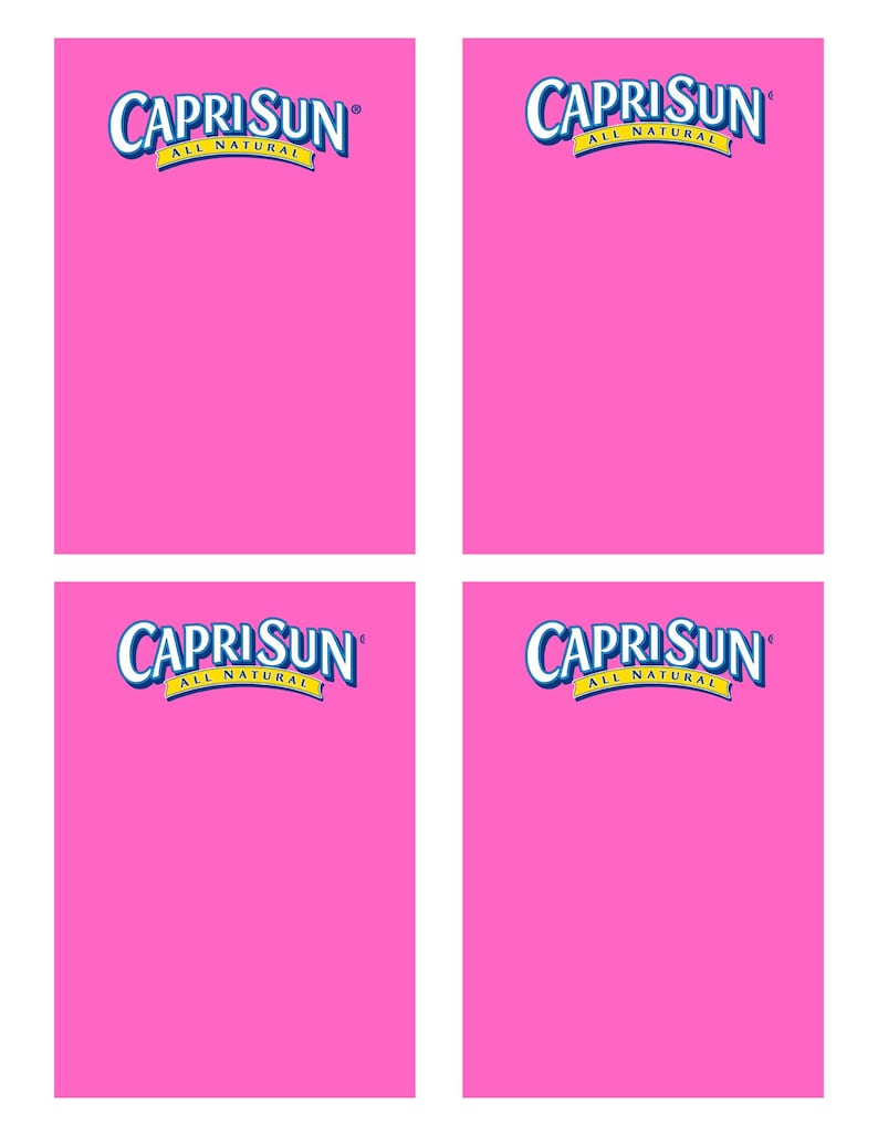 Capri Sun and Kool-aid Jammers Party Favor Editable Template - Etsy