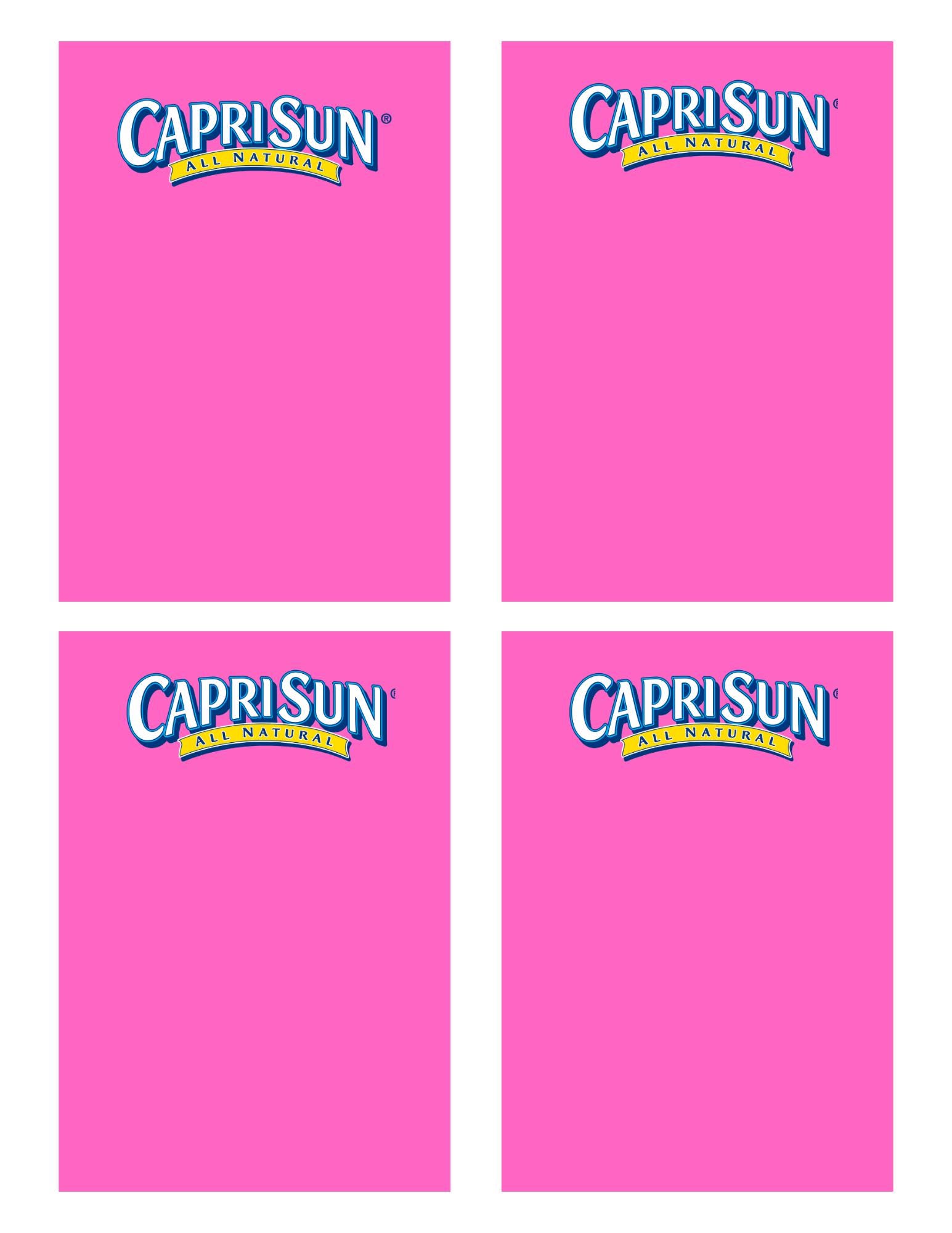 Capri Sun and Kool-aid Jammers Party Favor Editable Template - Etsy