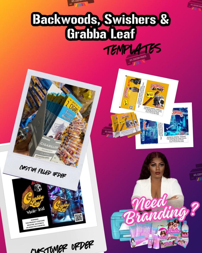 Custom Adult Party Favors. Backwoods/ Swishers - Etsy