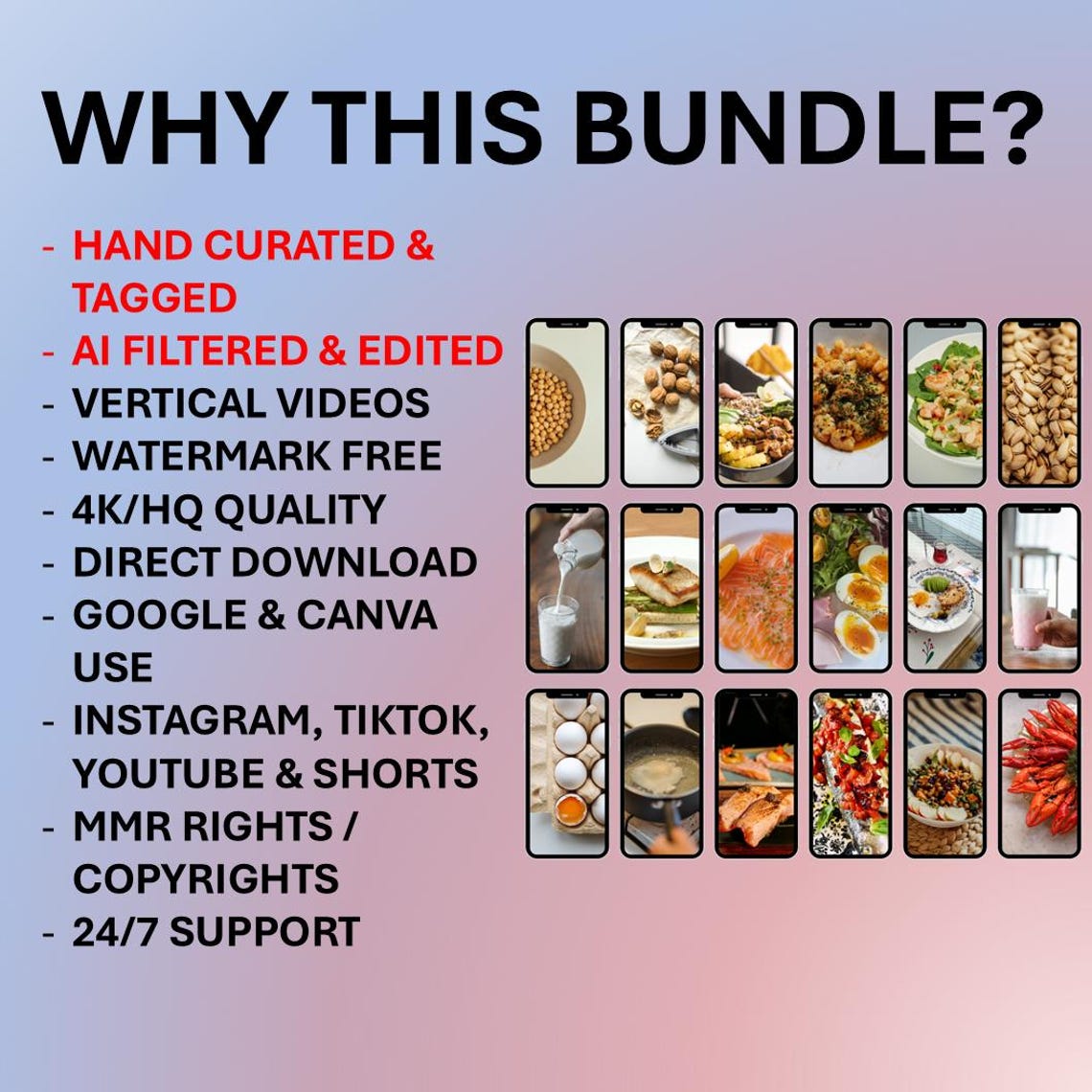 330+ SUPERFOOD & PROTEIN Video Reels Bundle - Perfekt Für Instagram ...