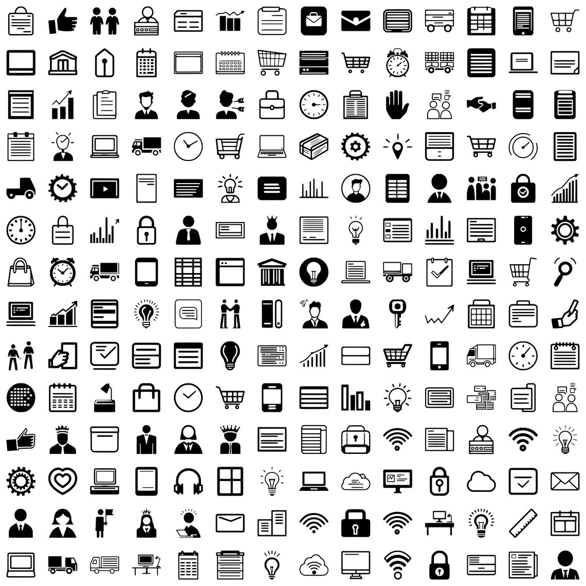 Business Icon Bundle Set - 470+ Professional SVG, PNG, Jpg & Epsicons ...