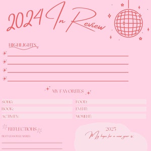 New Years Eve Year in Review Game Template, Printable Games, Kids NYE ...