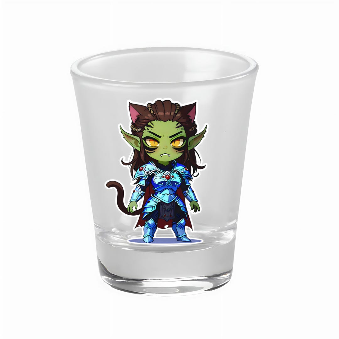 Turbo Shot Glass, Laezel From Baldurs Gate 3 BG3, Clear Glass, Dnd Shot ...