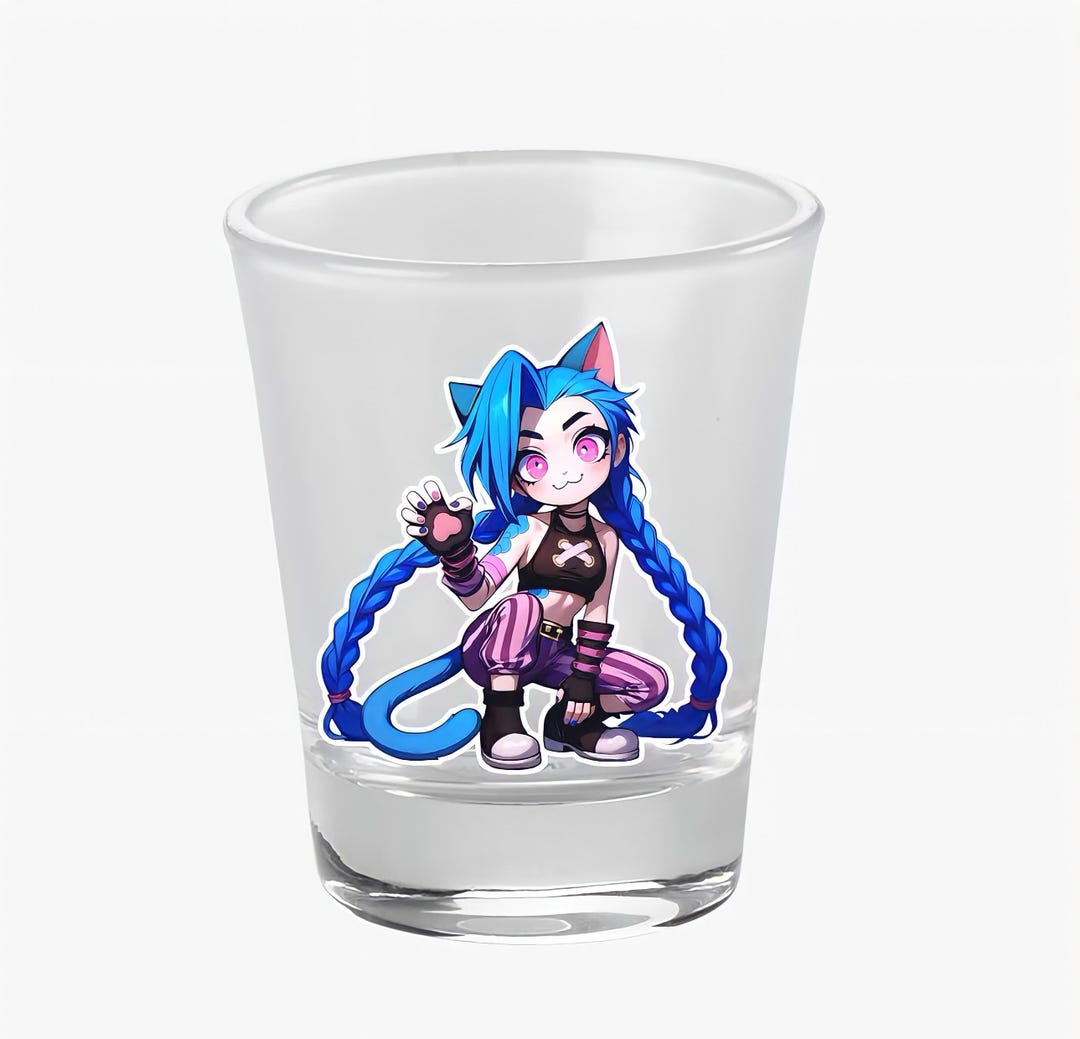 Shot Glass, Jinx Inspired, League of Legends, Arcane, Gaming Shot Glass ...