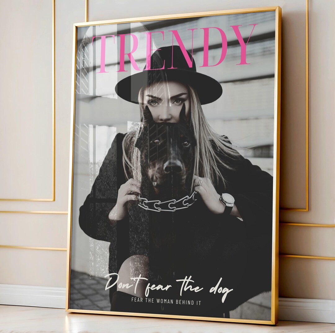 Trendy Fashion Poster - Aesthetic Magazine Cover - Inspirational Quote ...