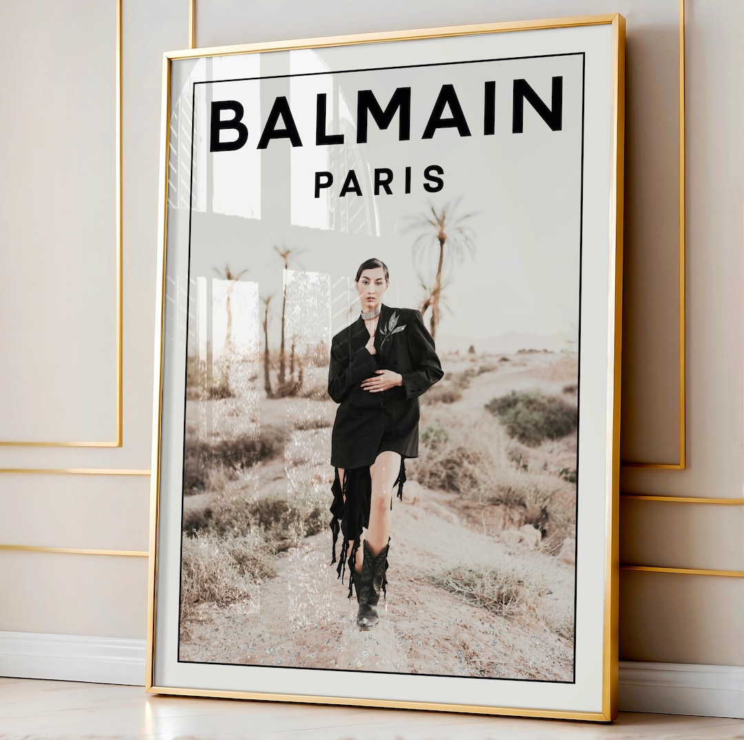 Balmain Tribute Poster Haute Couture Trendy Prints Chic and ...