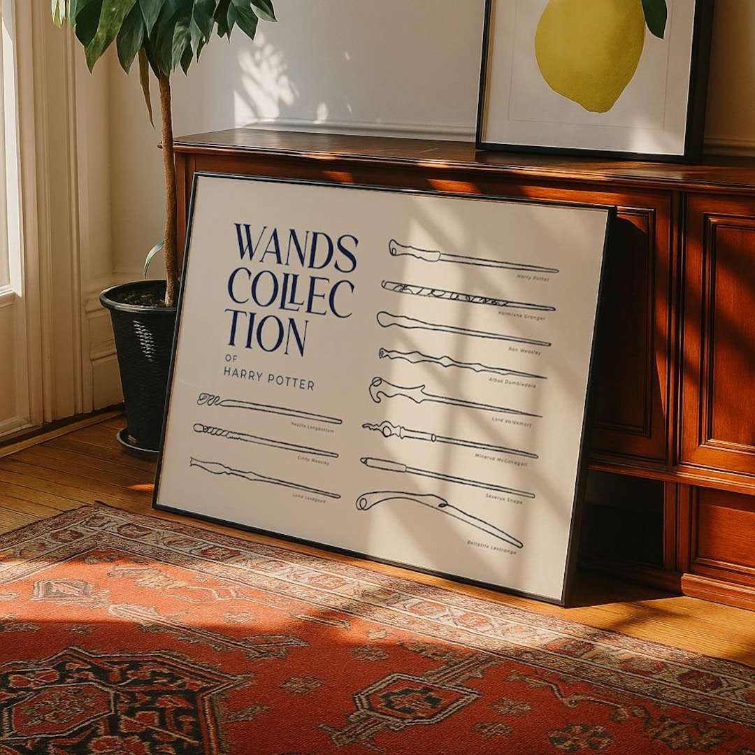 Wands Collection of Harry Potter Horizontal Wall Art | Printable Wizard ...