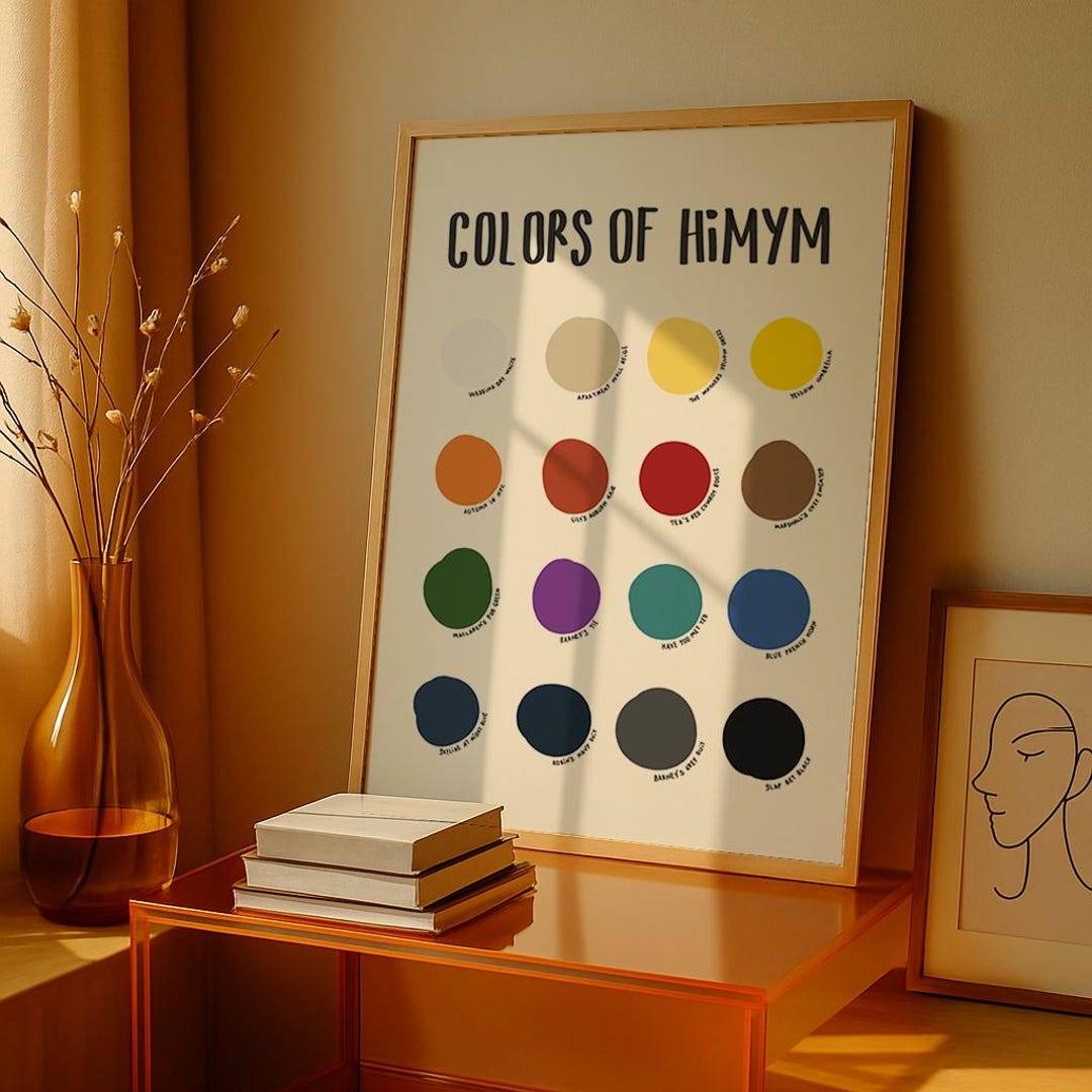 How I Met Your Mother Color Palette Print | HIMYM Wall Art | Digital ...