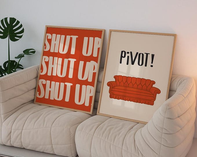 F.R.I.E.N.D.S. TV Show, Pivot! Shut Up!, Ross Geller, Chandler Bing ...
