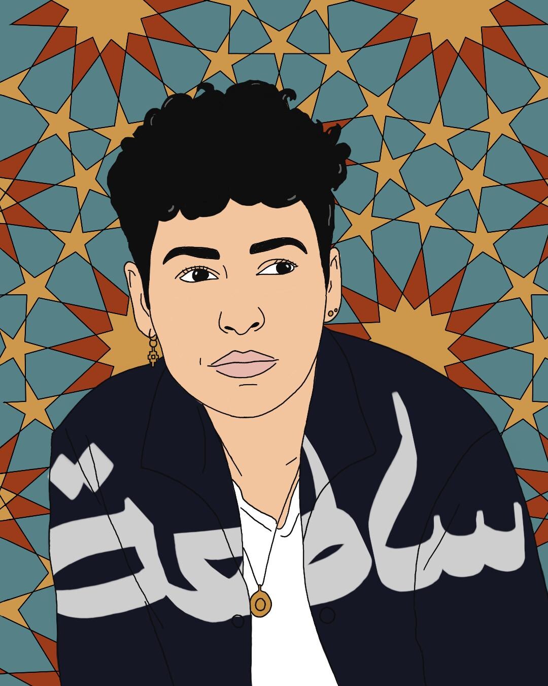 Custom Portrait With Arabic Calligraphy | Hand-drawn Digital Commission ...