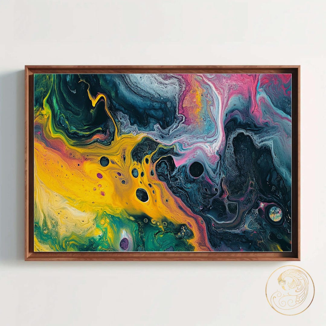 Abstract Digital Art Print, Modern Wall Art for Living Room, Office ...