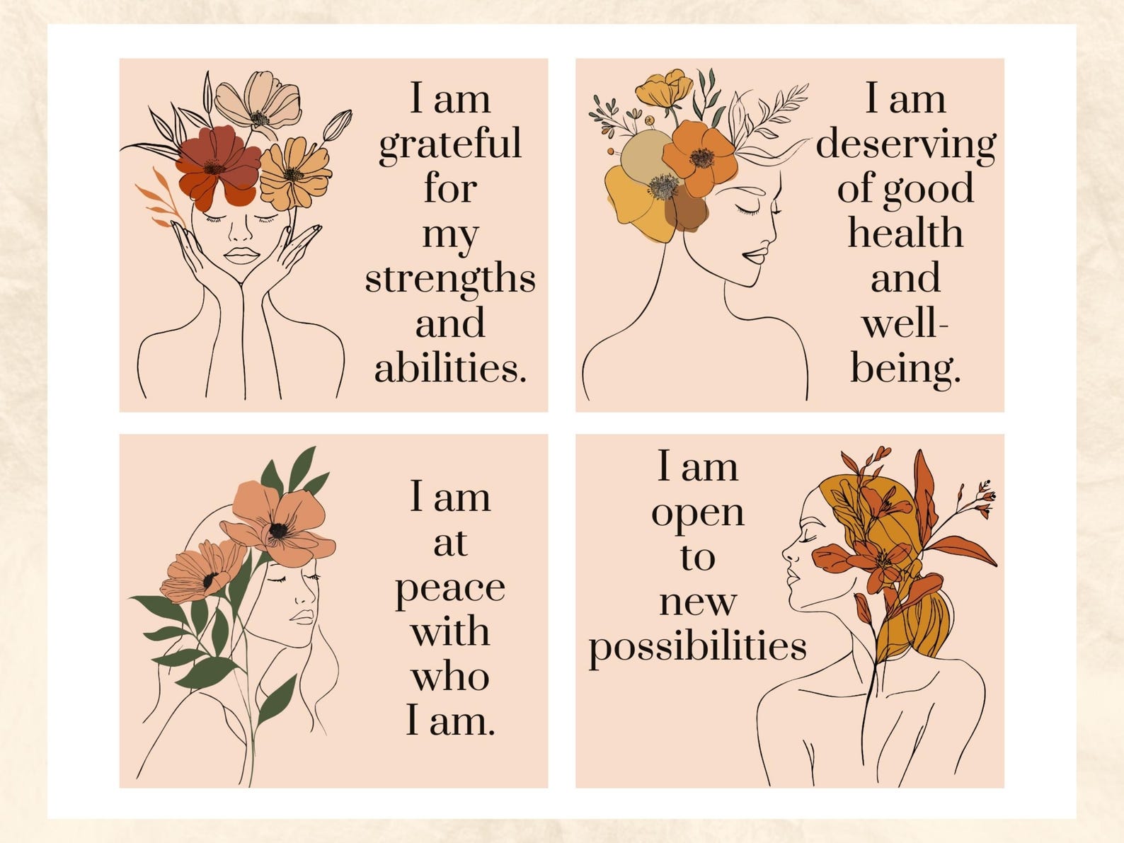 Daily Affirmation Printable Self Care Gift Digital Download Mental ...
