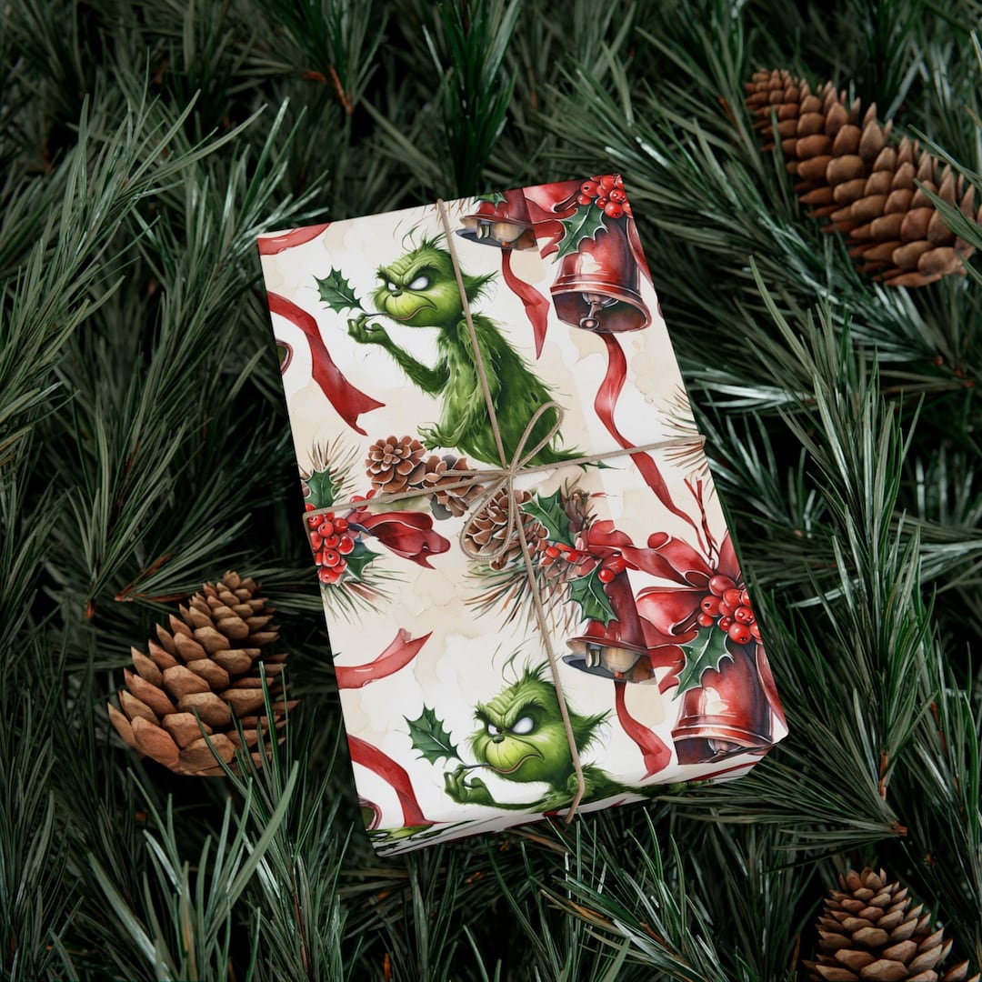 Vintage Grinch Gift Wrap Papers. - Etsy