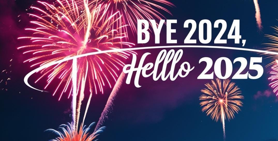 New Year Art, Illustration, 2025 Poster, Happy New Year Greeting, New ...