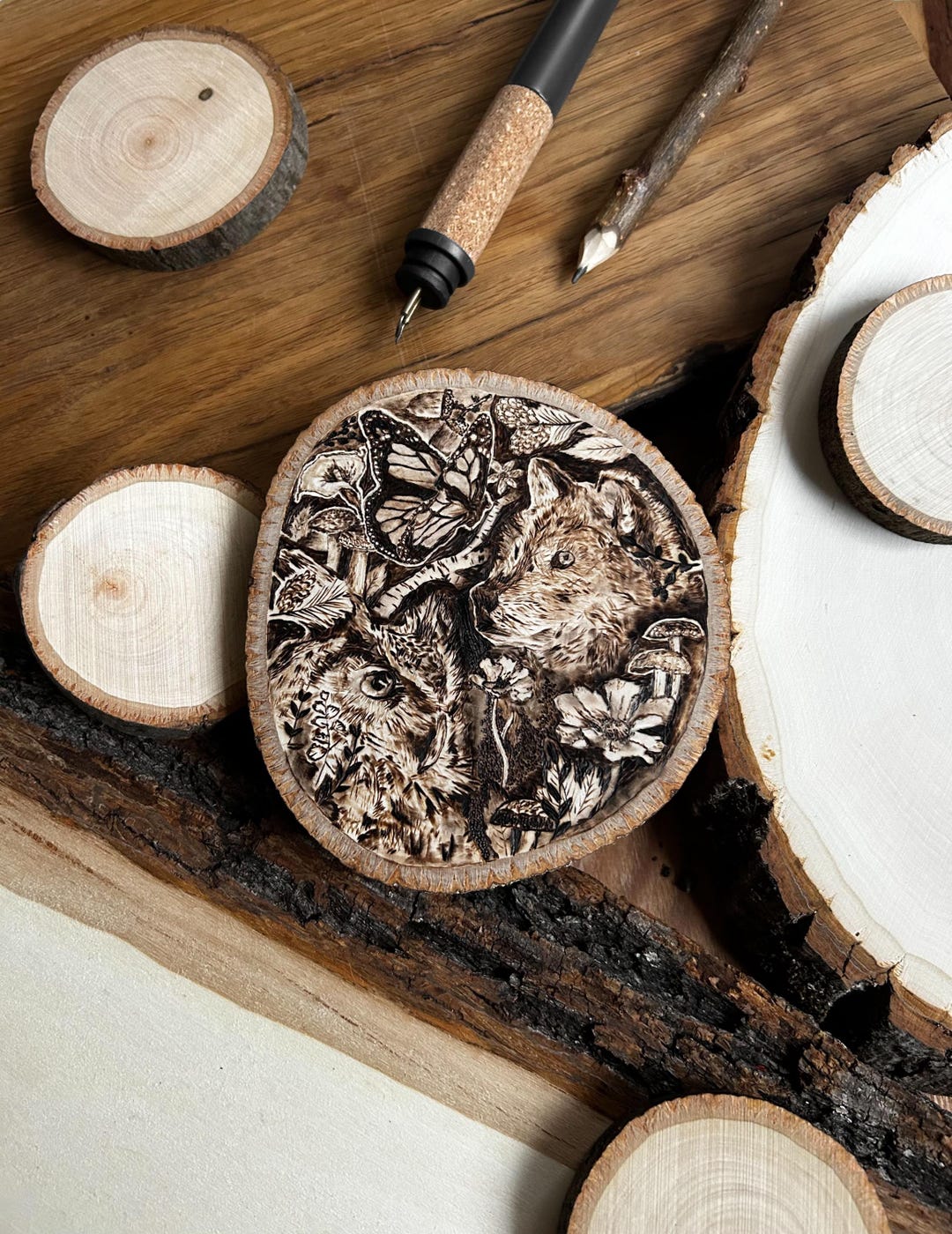 Hand Made Pyrography Nature Art - Etsy