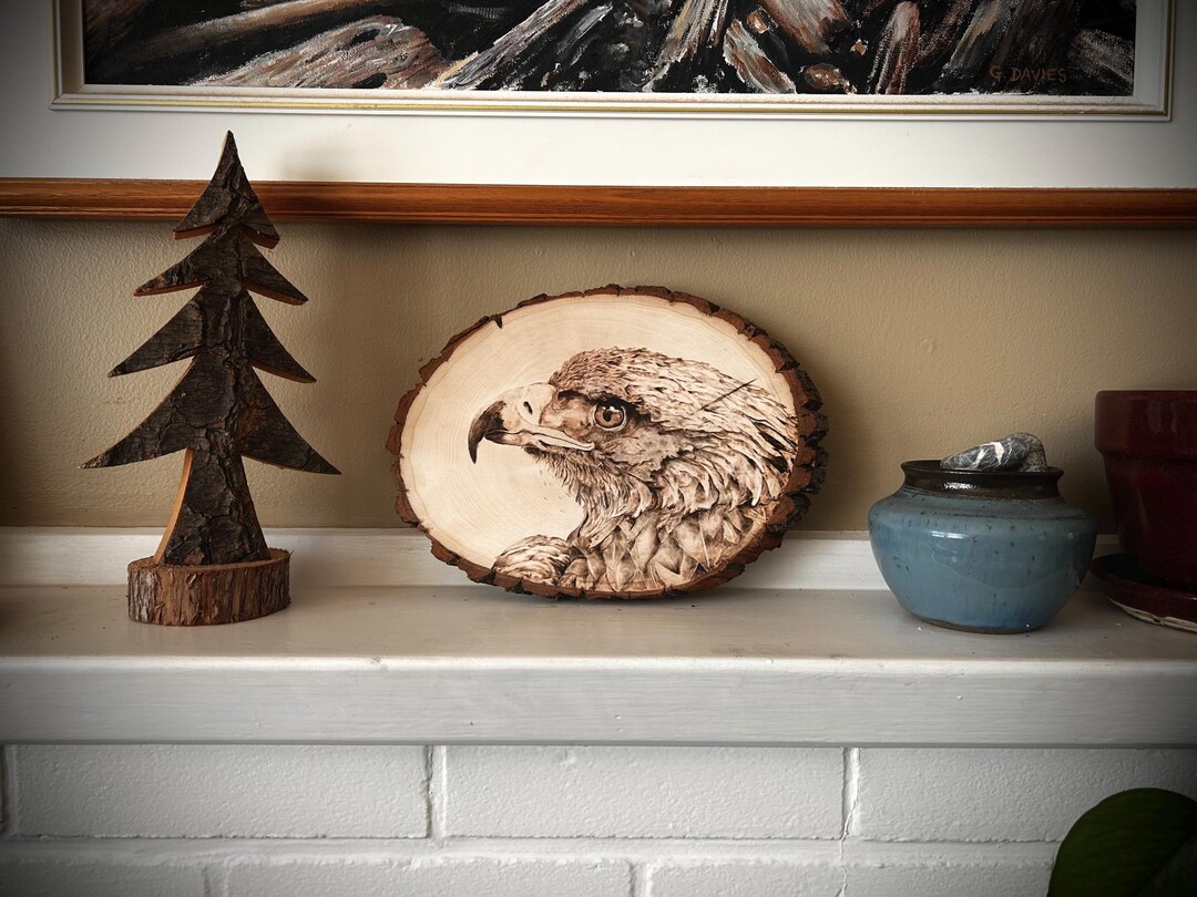 Hand Made Pyrography Eagle. - Etsy