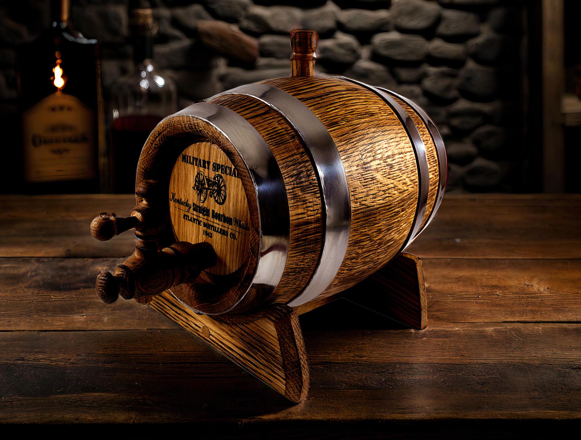 Personalized Mini Oak Whiskey Barrel – Custom Engraved Small Wooden ...