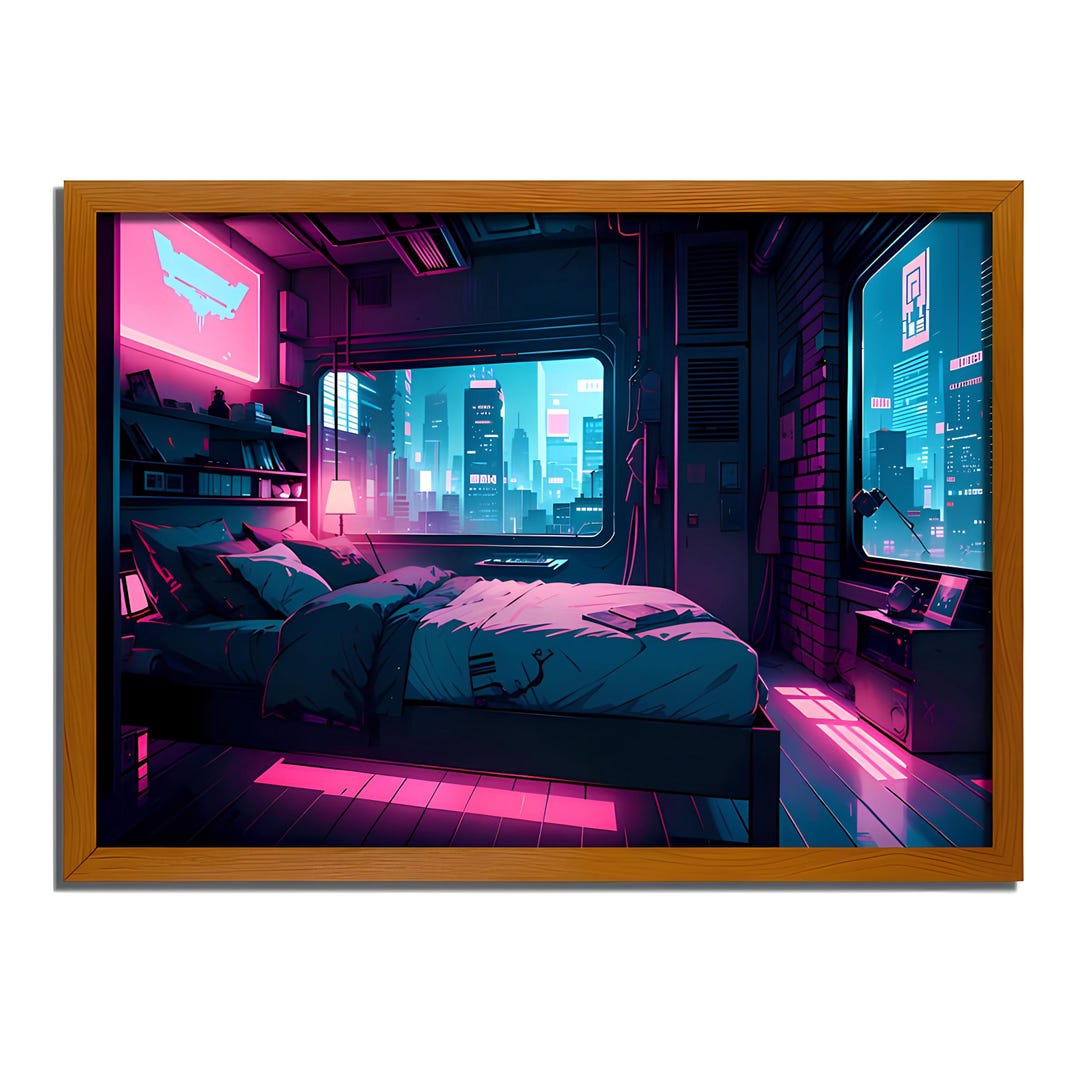 Cyberpunk Neon Room LED Wall Art USB Powered, 3 Light Colors white ...