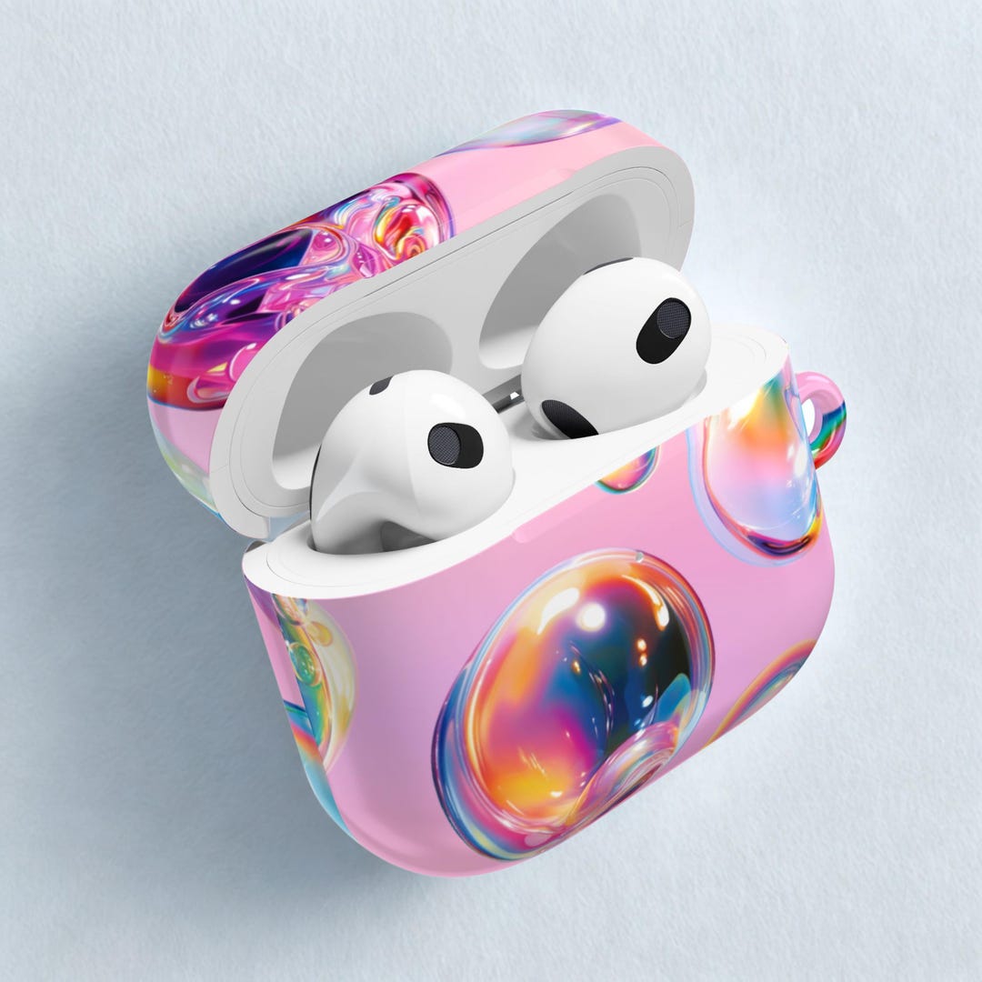 Y2K Pink Bubble Airpods Case | Aesthetic AirPod or Pro Cover | Cute ...