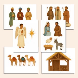 Printable Nativity Paper Dolls | Christmas Bible Story Set | Advent ...