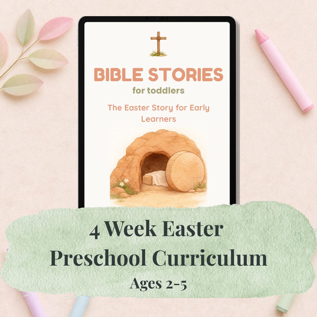 Easter Bible Lessons | Preschool Curriculum, Ages 2-5 (digital Download ...