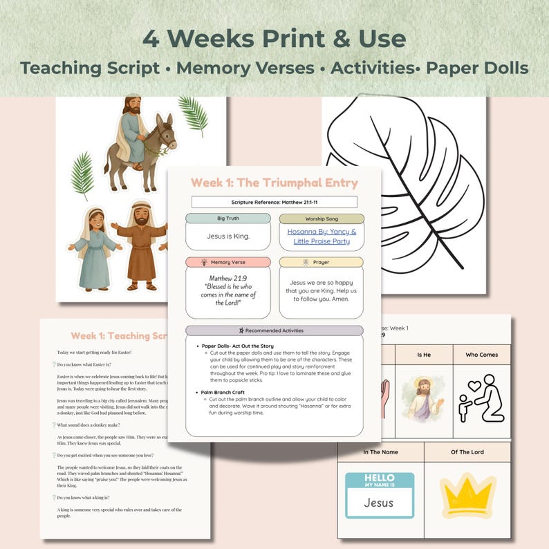 Easter Bible Lessons | Preschool Curriculum, Ages 2-5 (digital Download ...