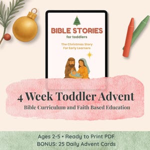 Toddler Advent Bible Curriculum • Advent Nativity Lessons & Scripture ...