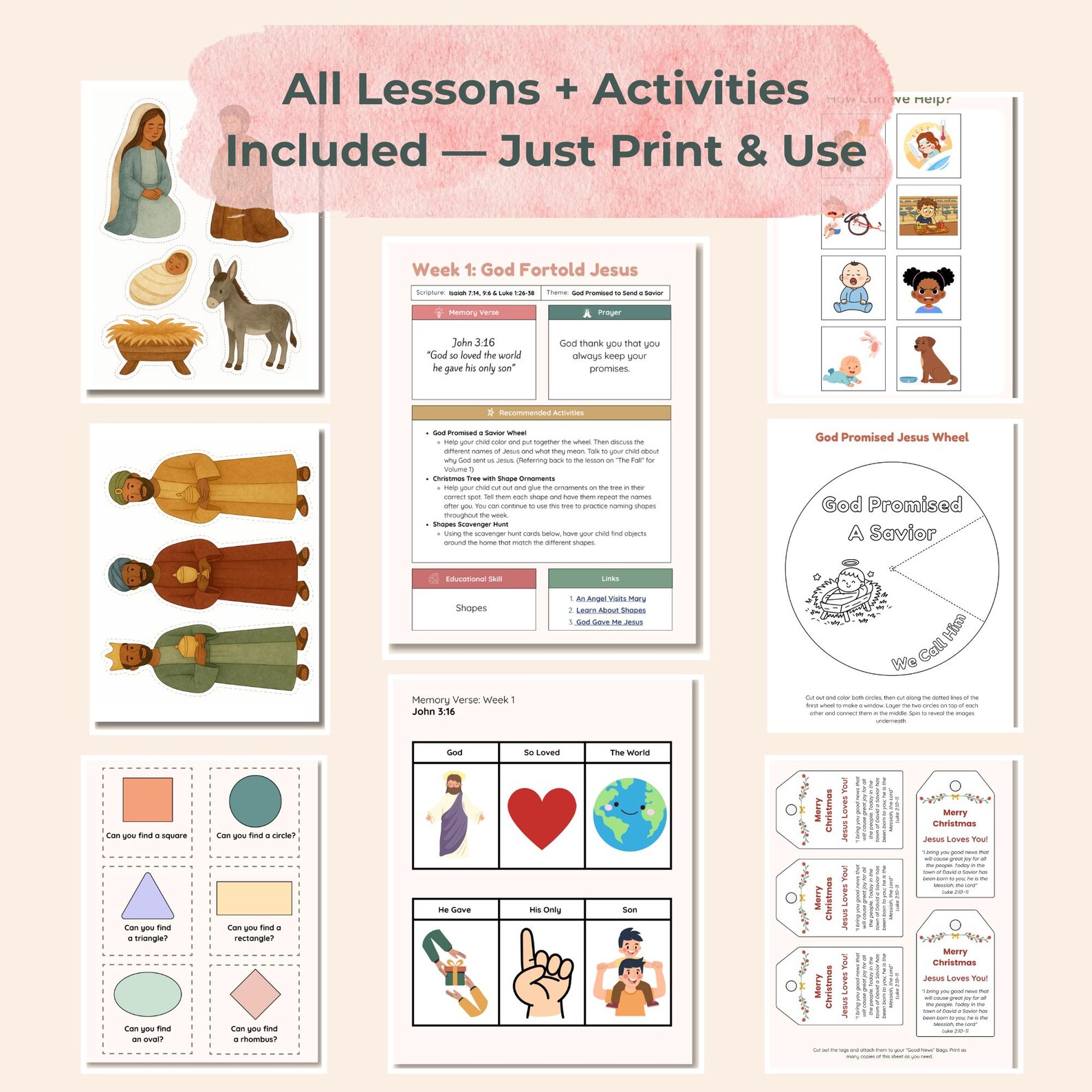 Toddler Advent Bible Curriculum • Advent Nativity Lessons & Scripture ...