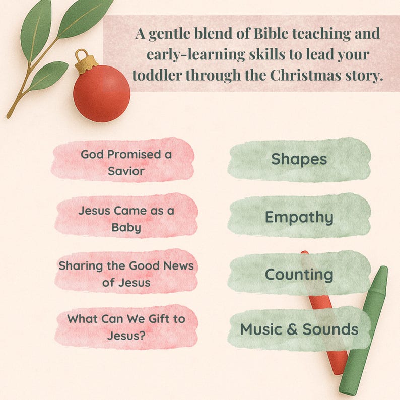 Toddler Advent Bible Curriculum • Advent Nativity Lessons & Scripture ...