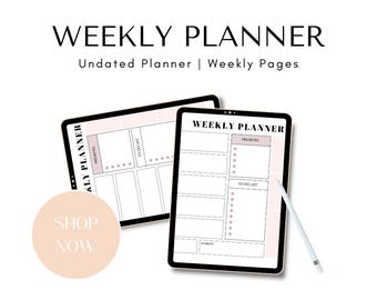 Minimalistic Weekly Planner Download | PDF Planner Template | Weekly ...