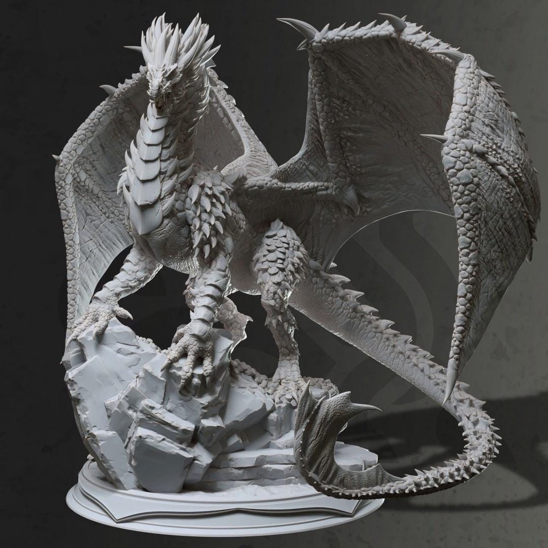 3d Printing Files,stl Model,3d Printer Files,3d Dragon Model,digital ...
