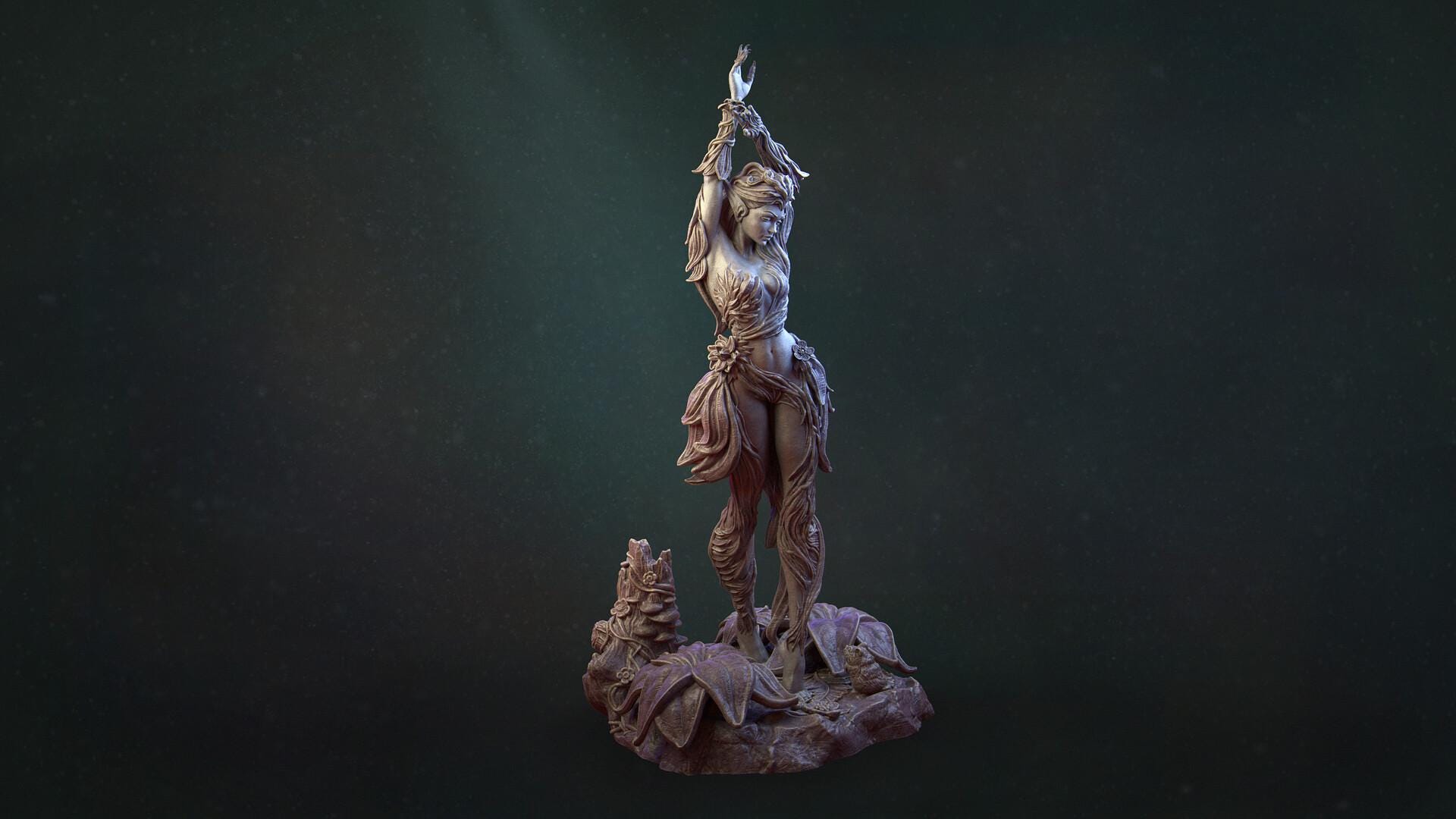 3d Printer Files,stl for Print,3d Model,3d Woman Model,3d Forest Girl ...