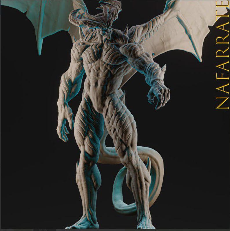 3d Stl Model,3d Printer Files,3d Demon Model,3d Fantastic Figure,3d ...