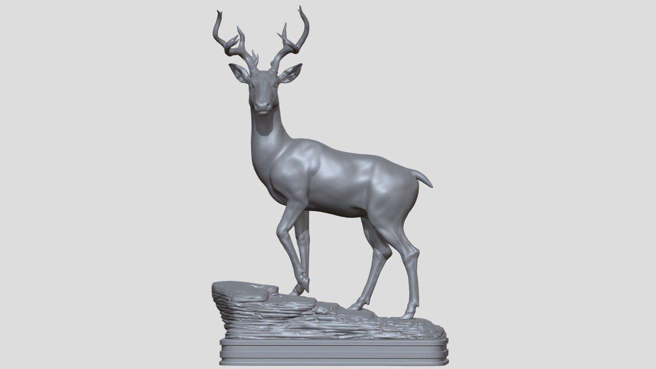 3d Stl Model,3d Printer Files,3d Deer Model,3d Model,3d Deer Statue,3d ...