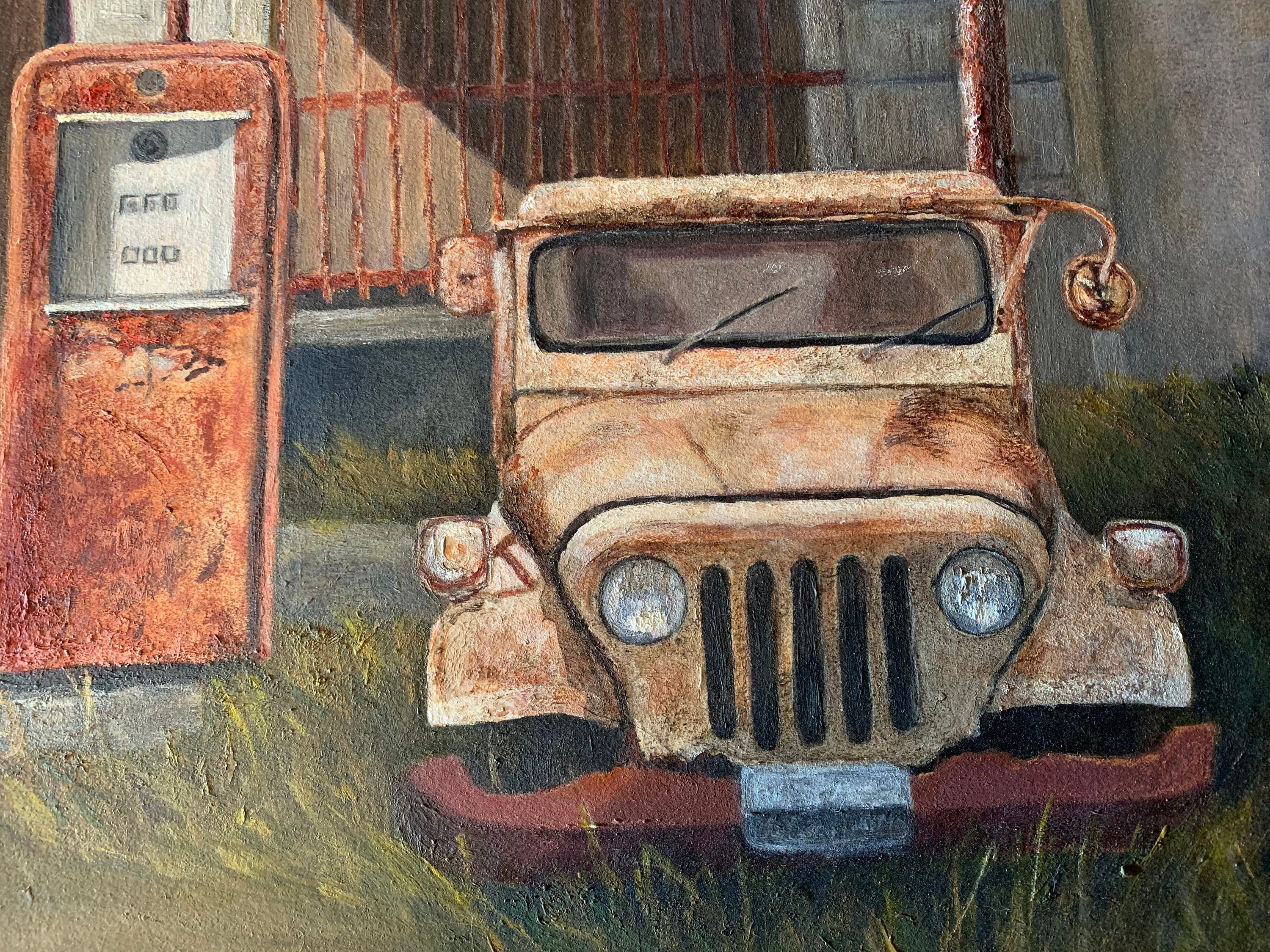 Rusty Old Jeep at an Abandoned Filling Station - Etsy