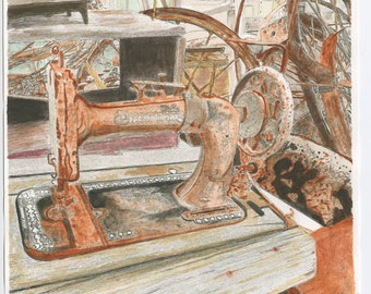 Old Sewing Machine - Etsy
